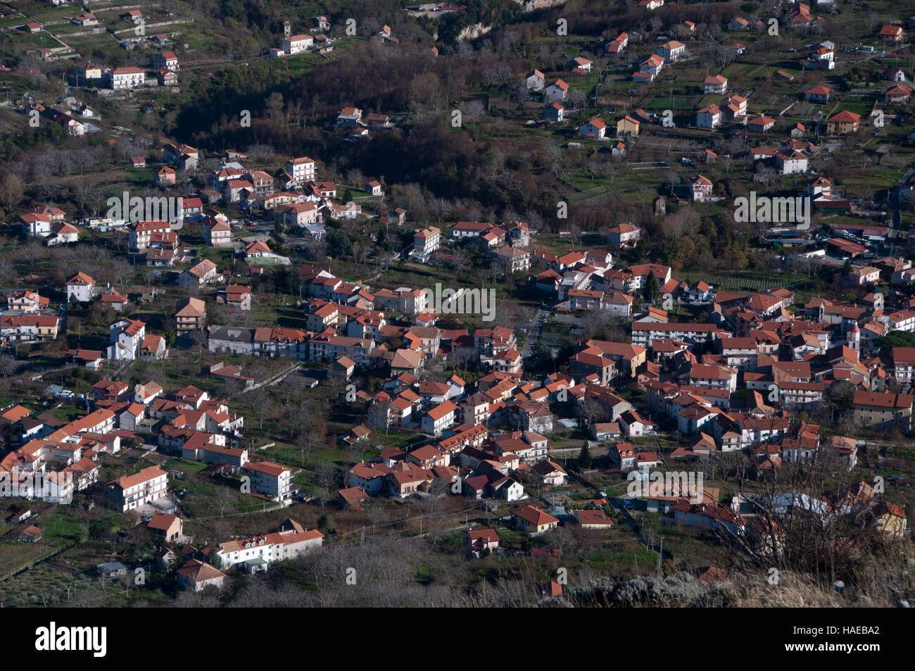 Houses of Agerola, Amalfi Coast, Metropolitan City of Naples, Campania ...