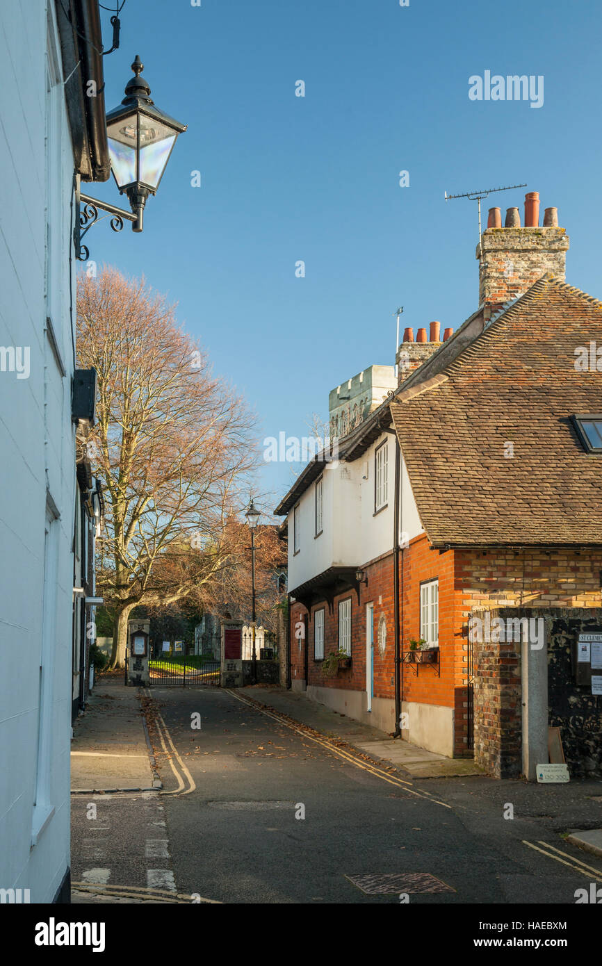 Autumn afternoon in the quaint town of Sandwich, Kent, England Stock ...