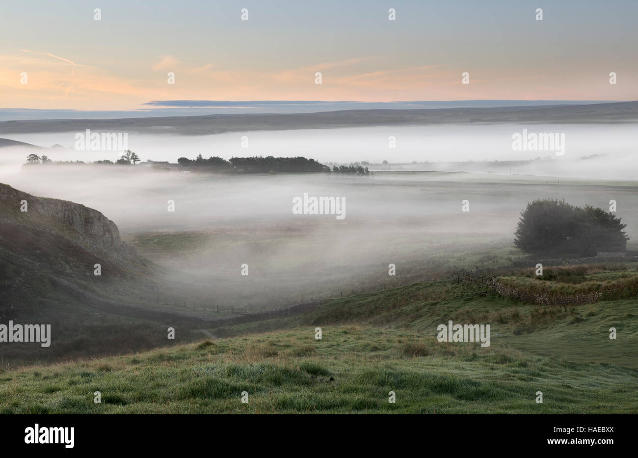 Low lying mist sunrise uk hi-res stock photography and images - Alamy