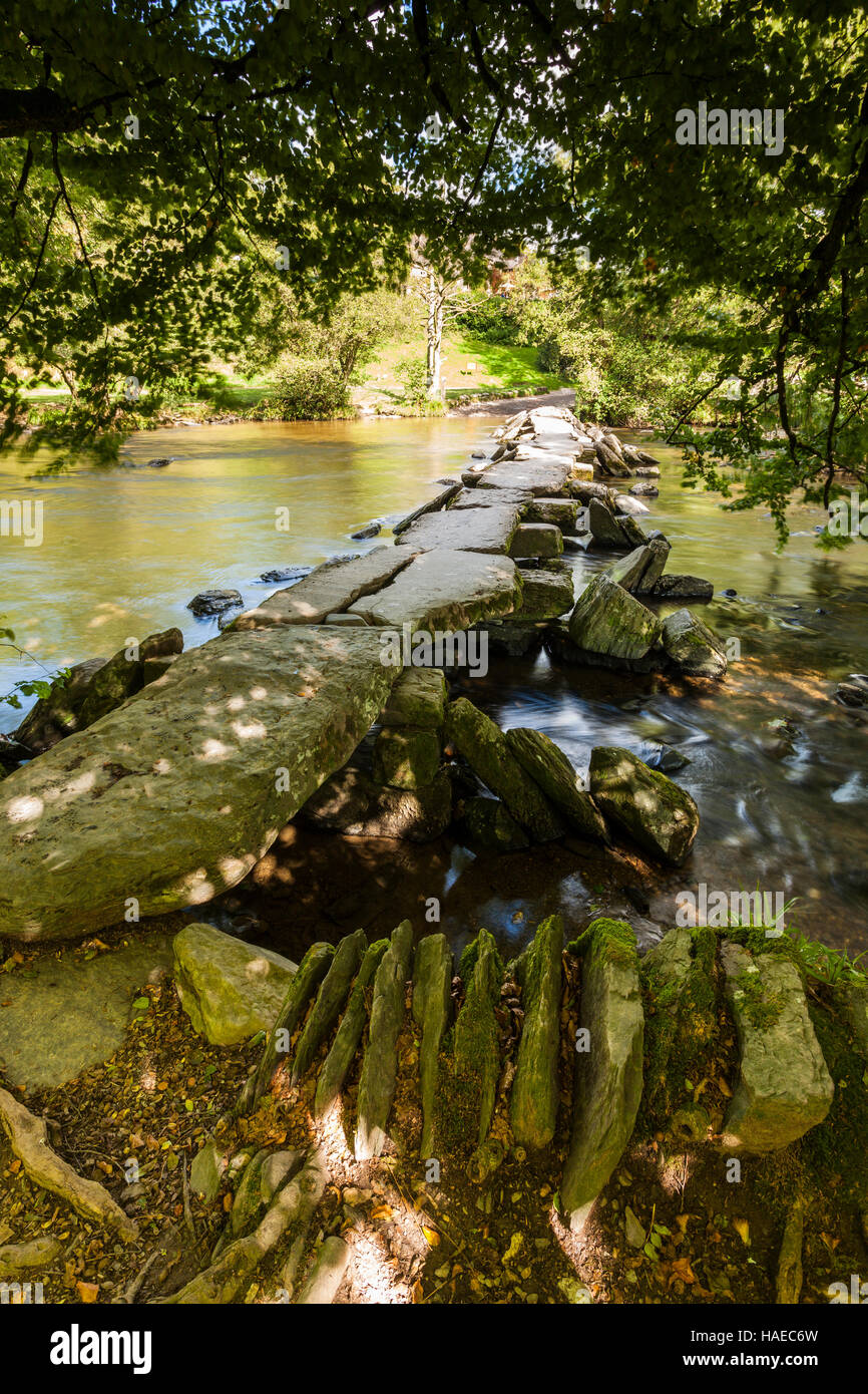 The Tarr Steps in Exmoor national park, Somerset Stock Photo - Alamy