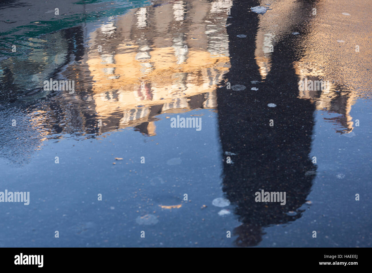 Man puddle water hi-res stock photography and images - Alamy