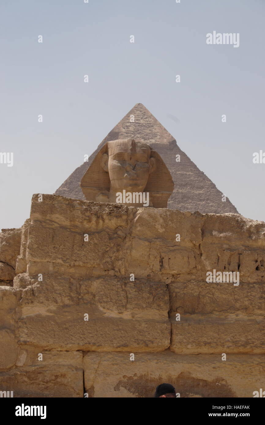 The Sphinx and Pyramid Stock Photo - Alamy