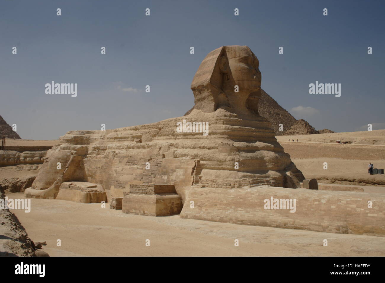 The Sphinx and the pyramids Stock Photo - Alamy