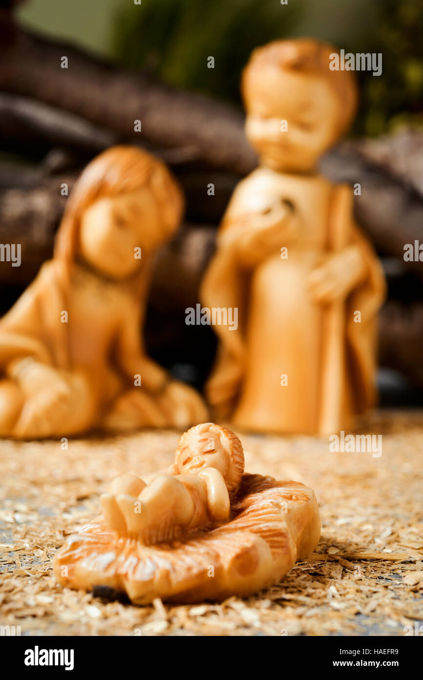 the holy family, the Child Jesus, the Virgin Mary and Saint Joseph in a ...