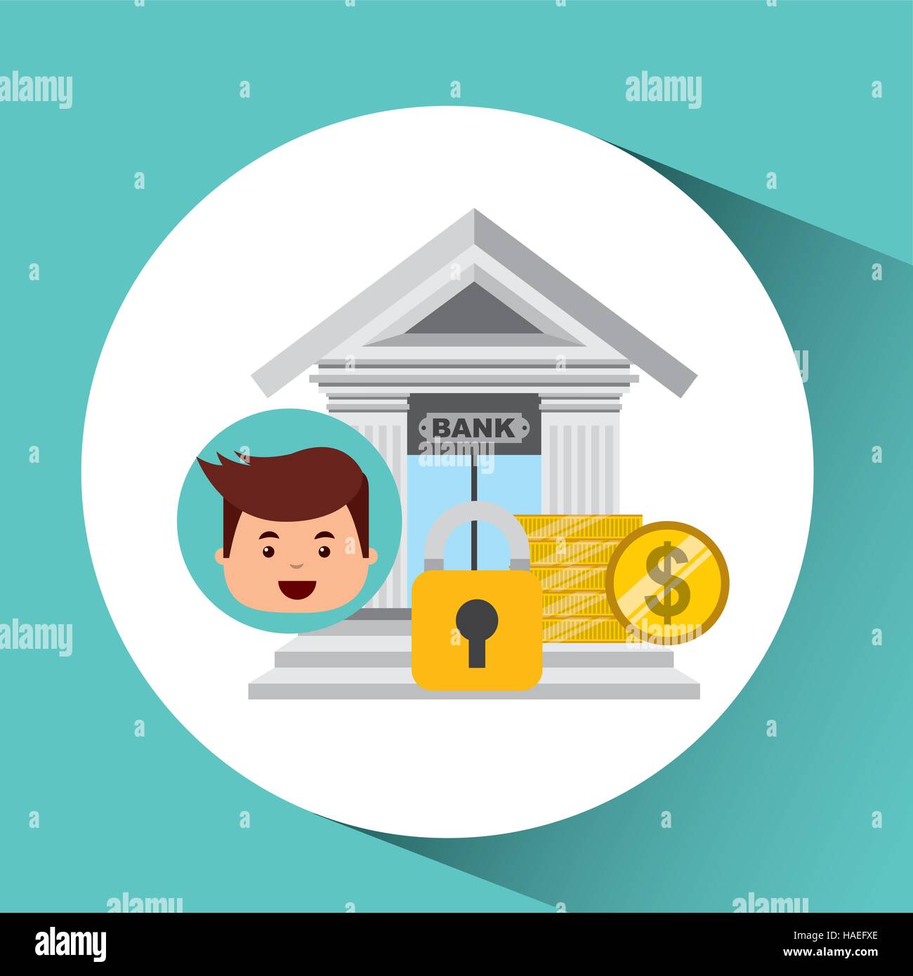 business man secure money banking vector illustration eps 10 Stock ...