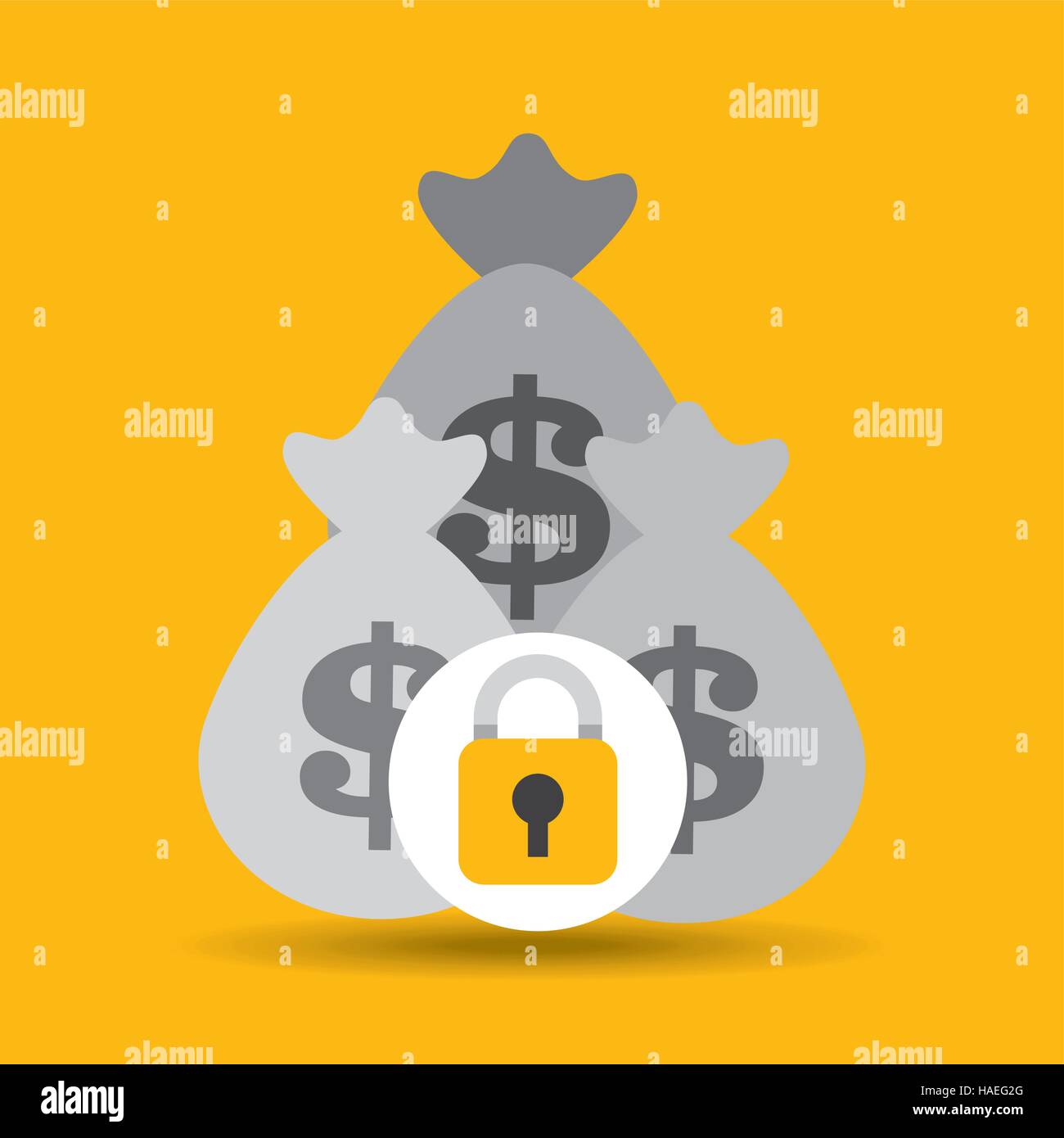 bags money bank safety lock vector illustration eps 10 Stock Vector ...
