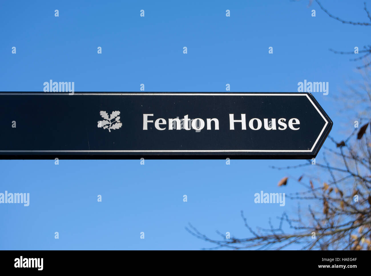 direction sign for fenton house, hampstead, london, england Stock Photo ...