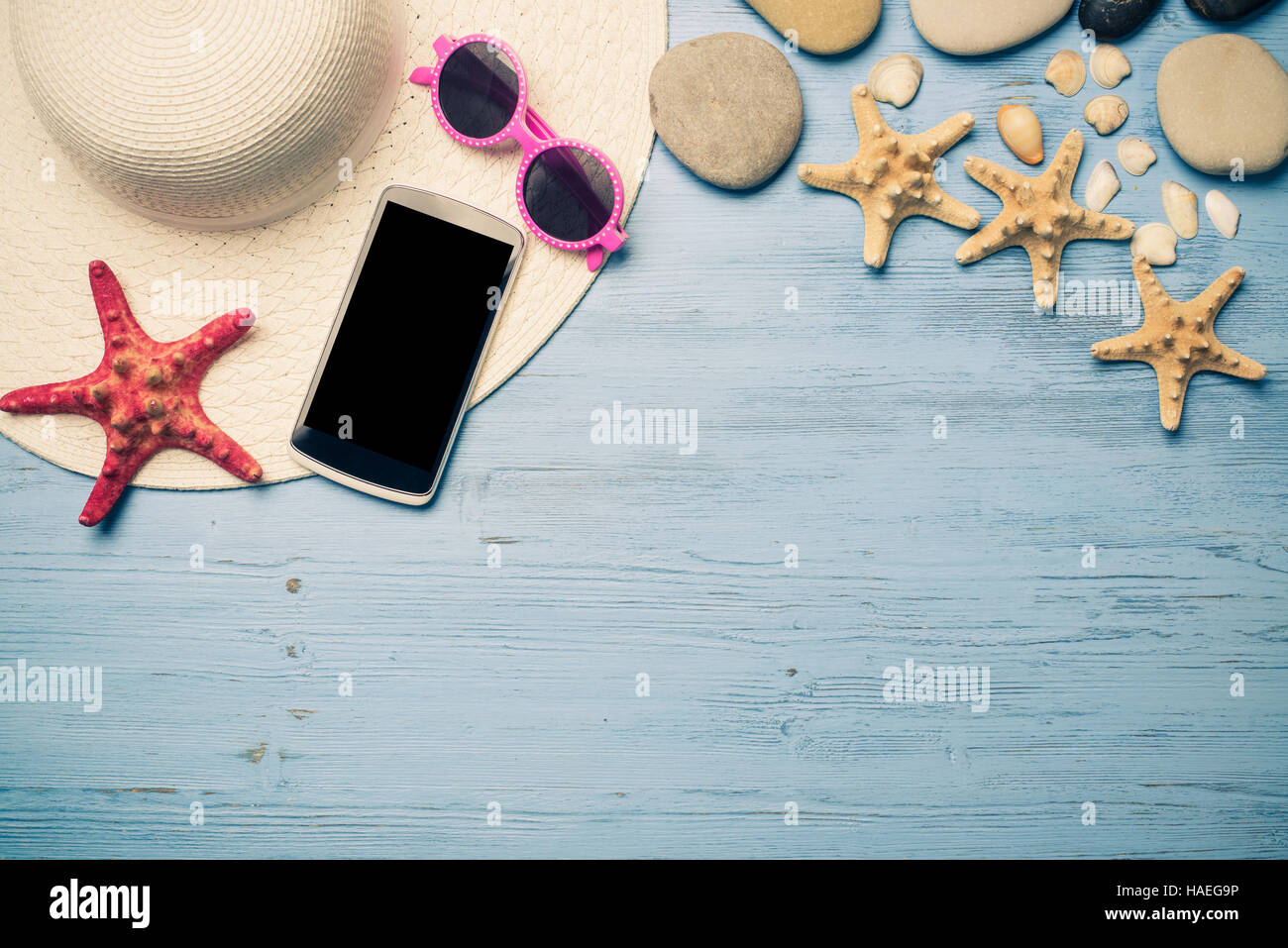 Summer objects for vacation Stock Photo - Alamy