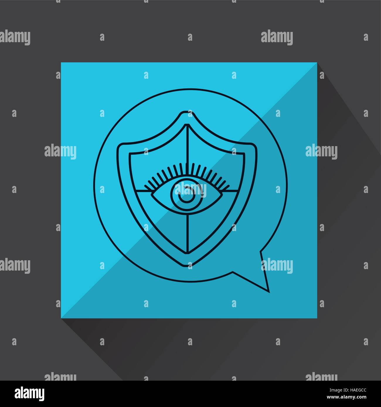 eye surveillance protection shield vector illustration eps 10 Stock ...