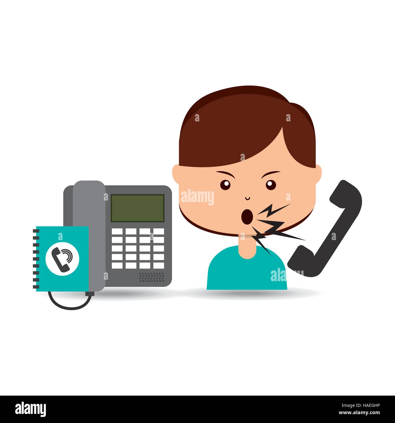 woman customer complaints call center vector illustration eps 10 Stock ...