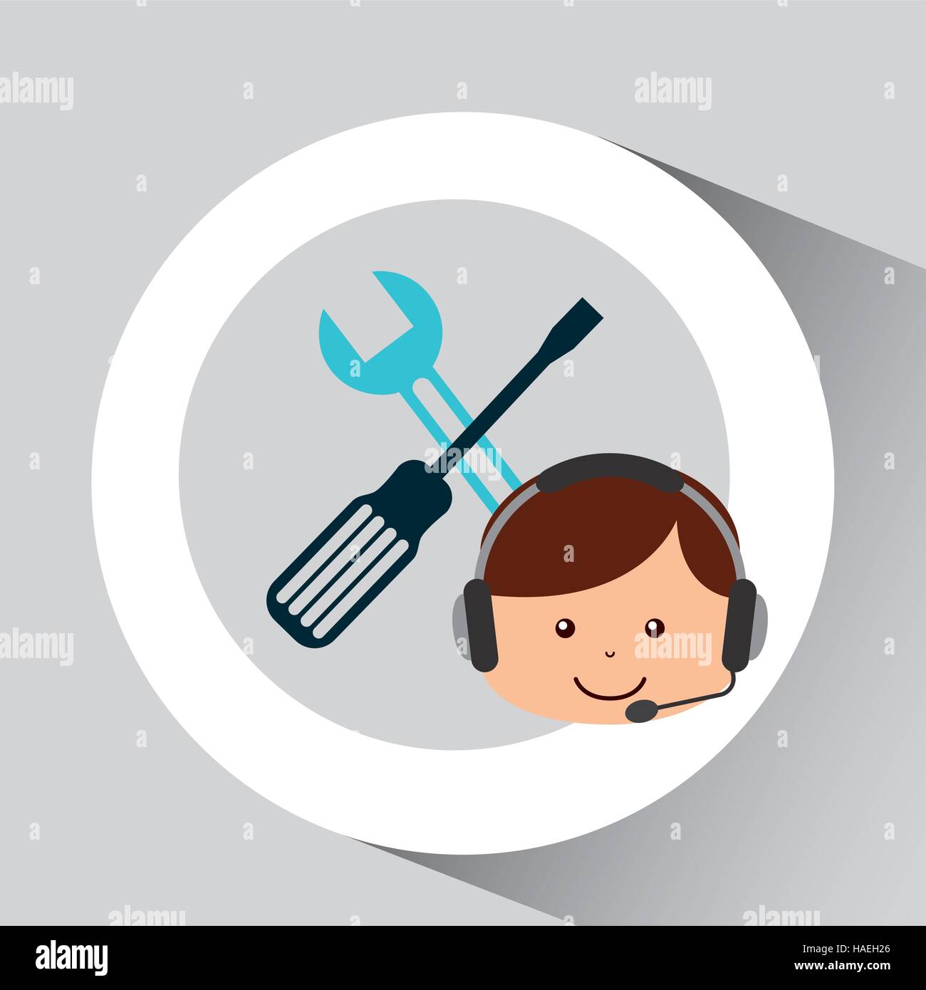 guy operator help service technical support vector illustration eps 10 ...