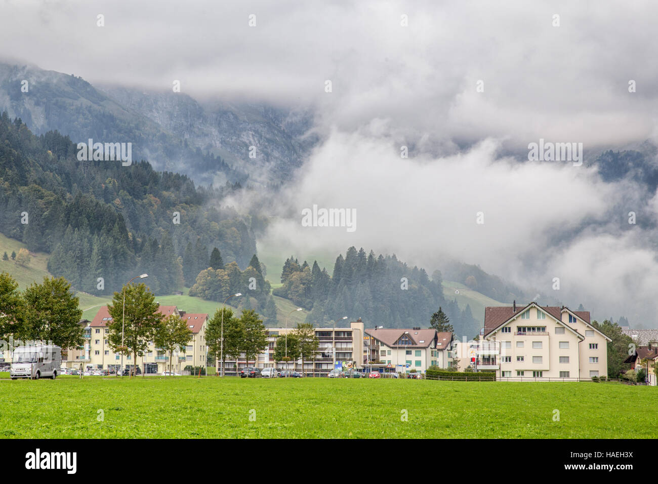 Engelberg town view, Switzerland Stock Photo - Alamy