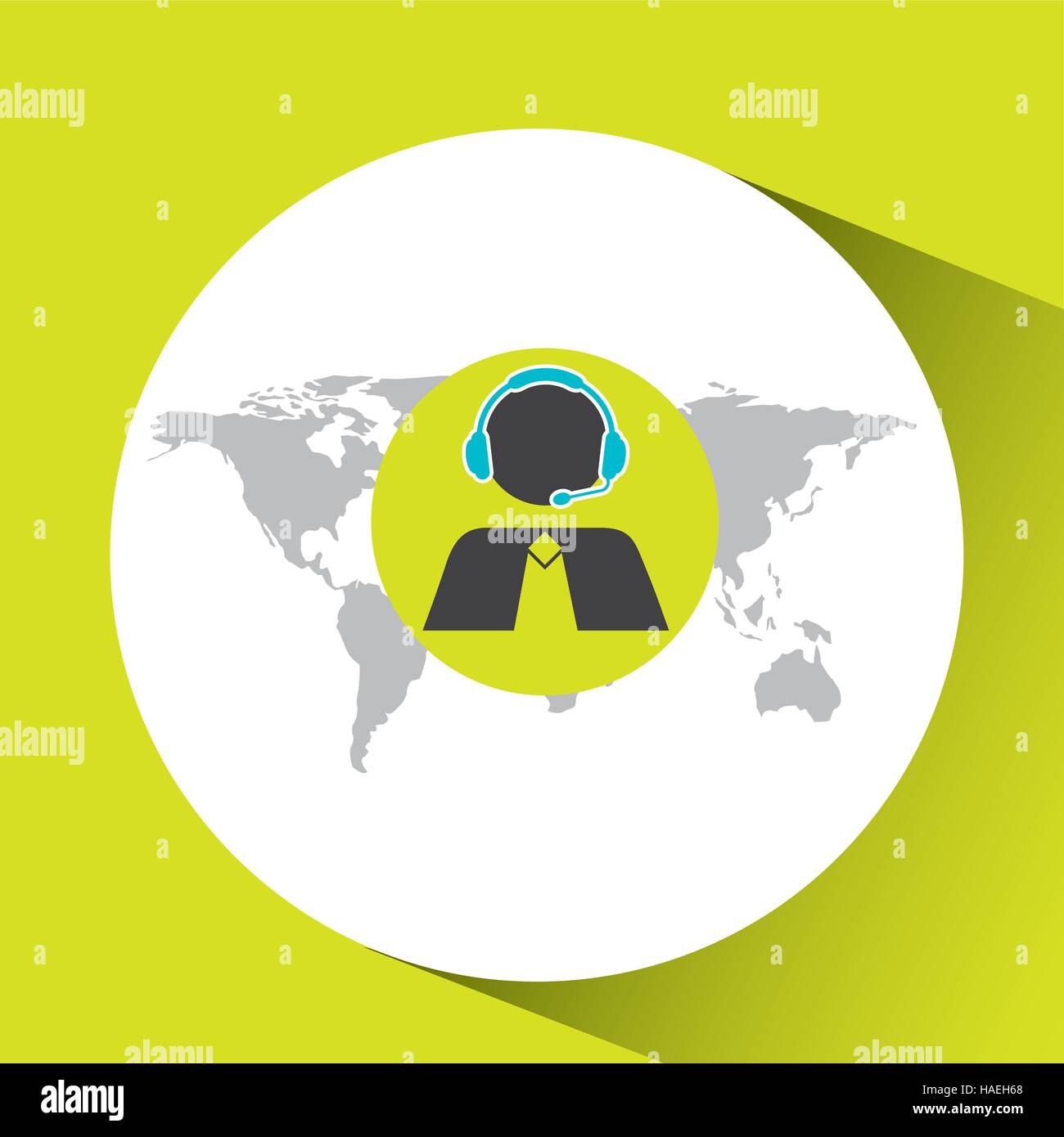 support operator silhouette man global service vector illustration eps ...