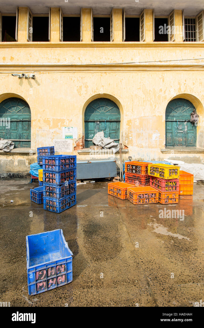 Crates of fish, Kochi Stock Photo - Alamy