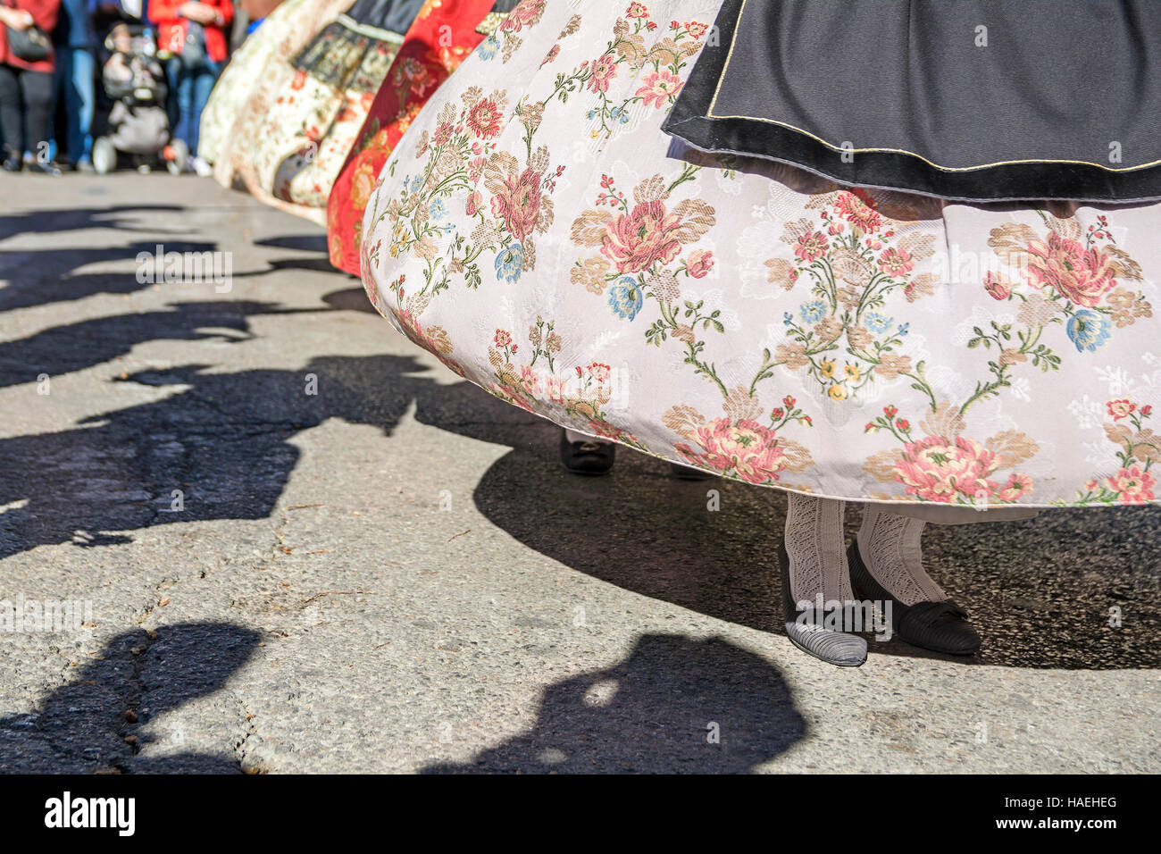 People in local costume, perform a traditional Spanish dance Stock ...