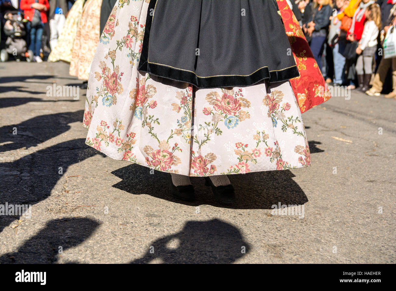 People in local costume, perform a traditional Spanish dance Stock ...