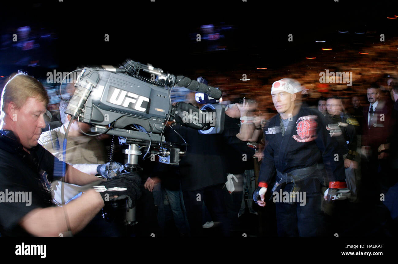 Georges St. Pierre before his fight at UFC 94 at the MGM Grand Arena ...