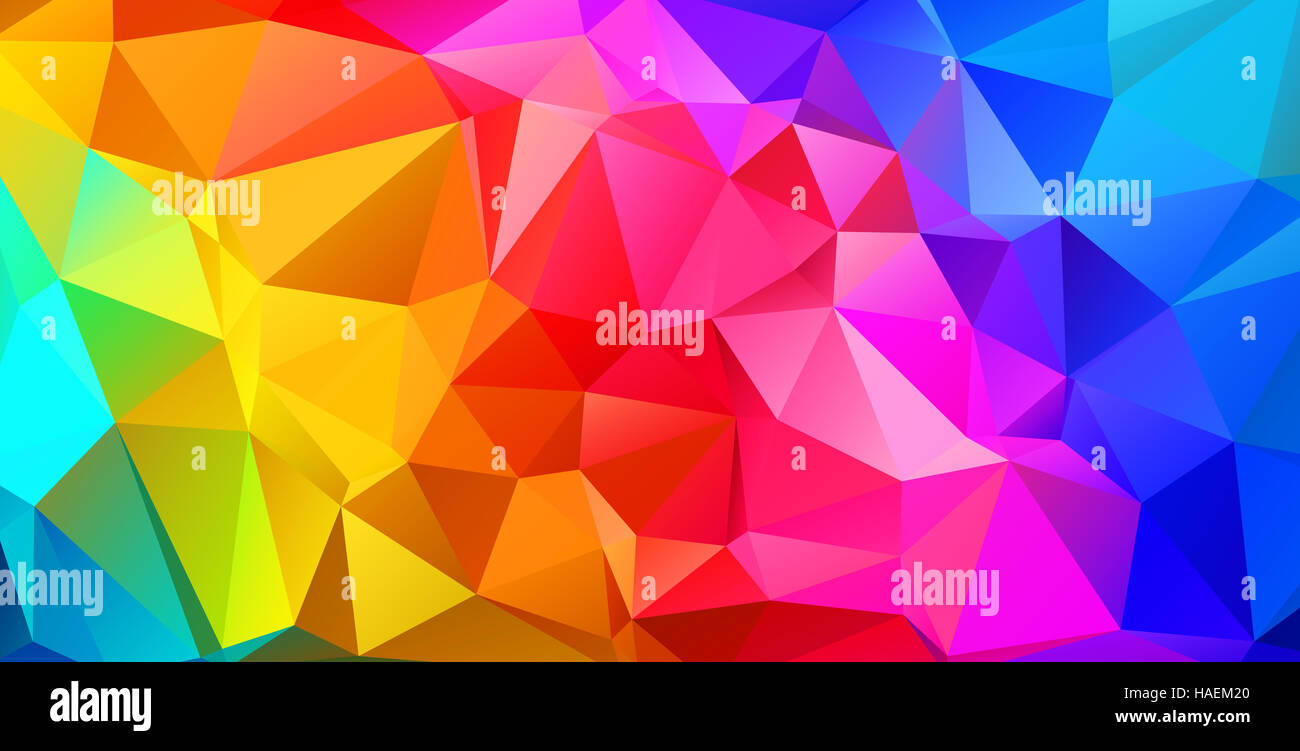 Colorful triangular abstract background Stock Photo - Alamy