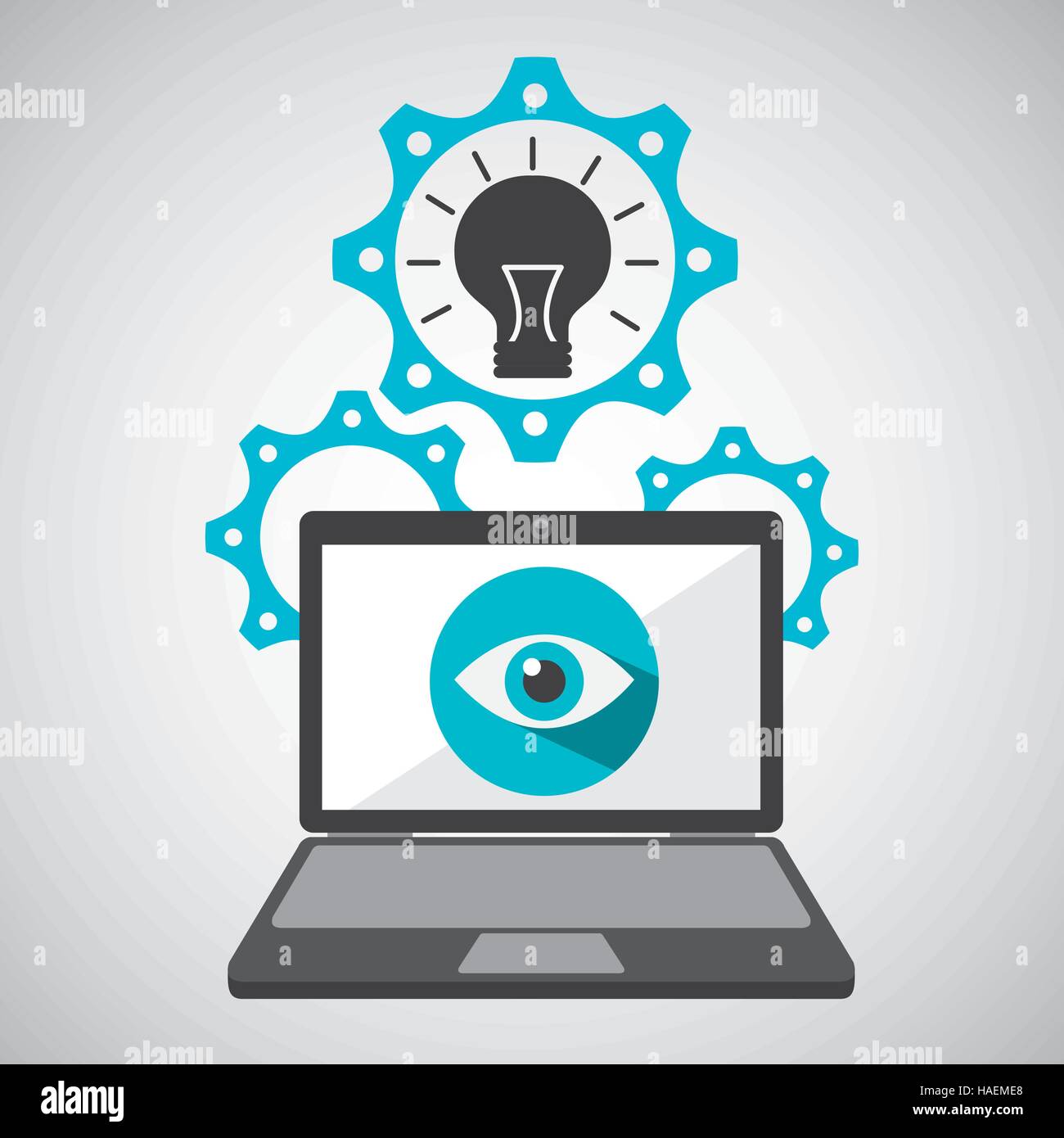 computer security idea social network concept vector illustration eps ...