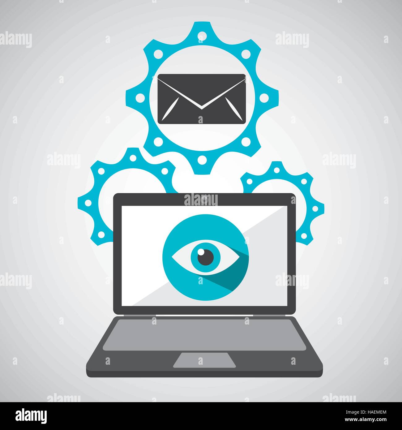 computer security email social network concept vector illustration eps ...