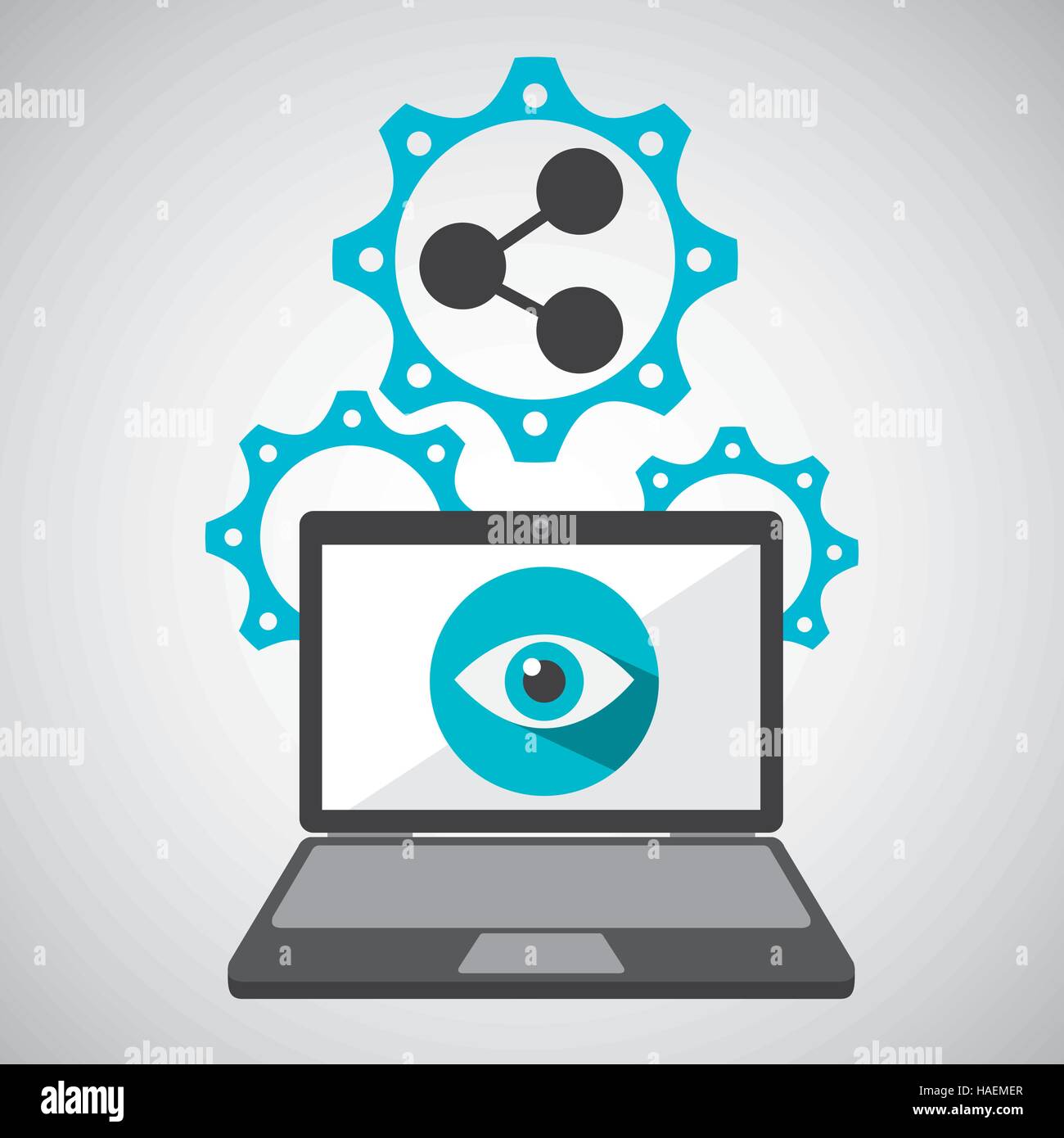 computer security share social network concept vector illustration eps ...