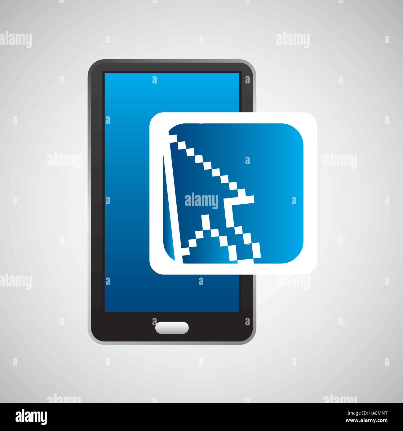 mobile phone icon cursor social media vector illustration eps 10 Stock ...
