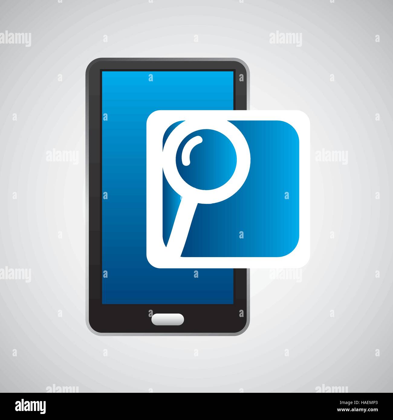 mobile phone icon searching social media vector illustration eps 10 ...