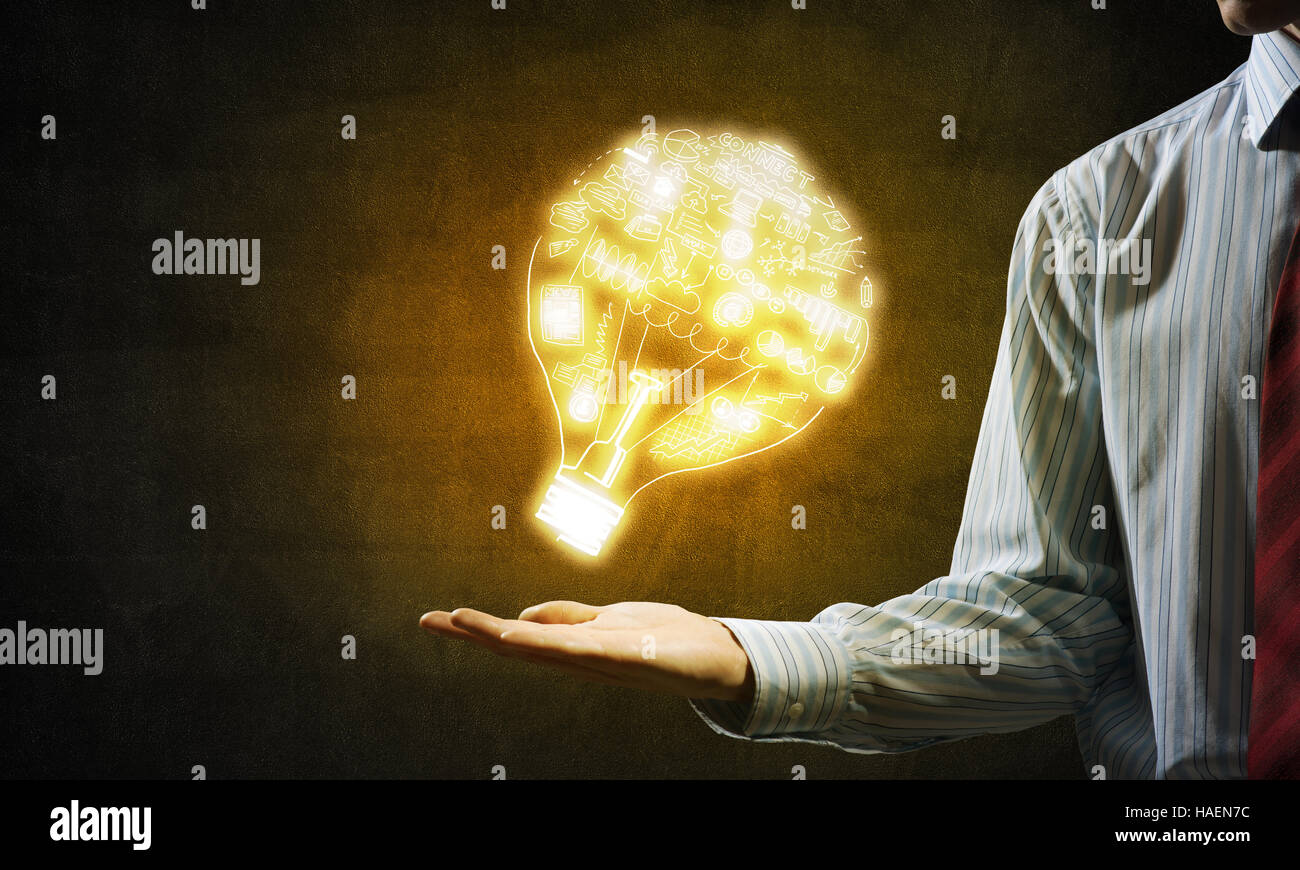 Bright idea for success achieving Stock Photo - Alamy