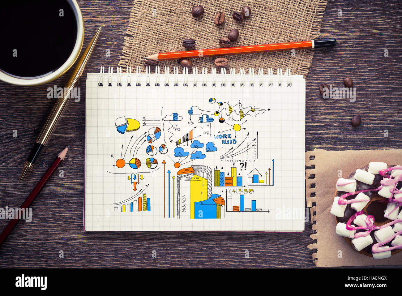 Coffee break and snack Stock Photo - Alamy