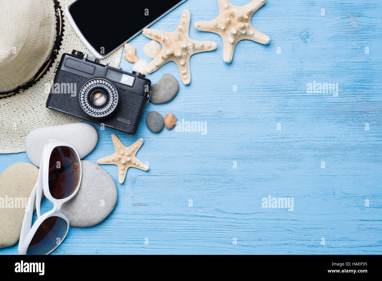 Summer objects for vacation Stock Photo - Alamy