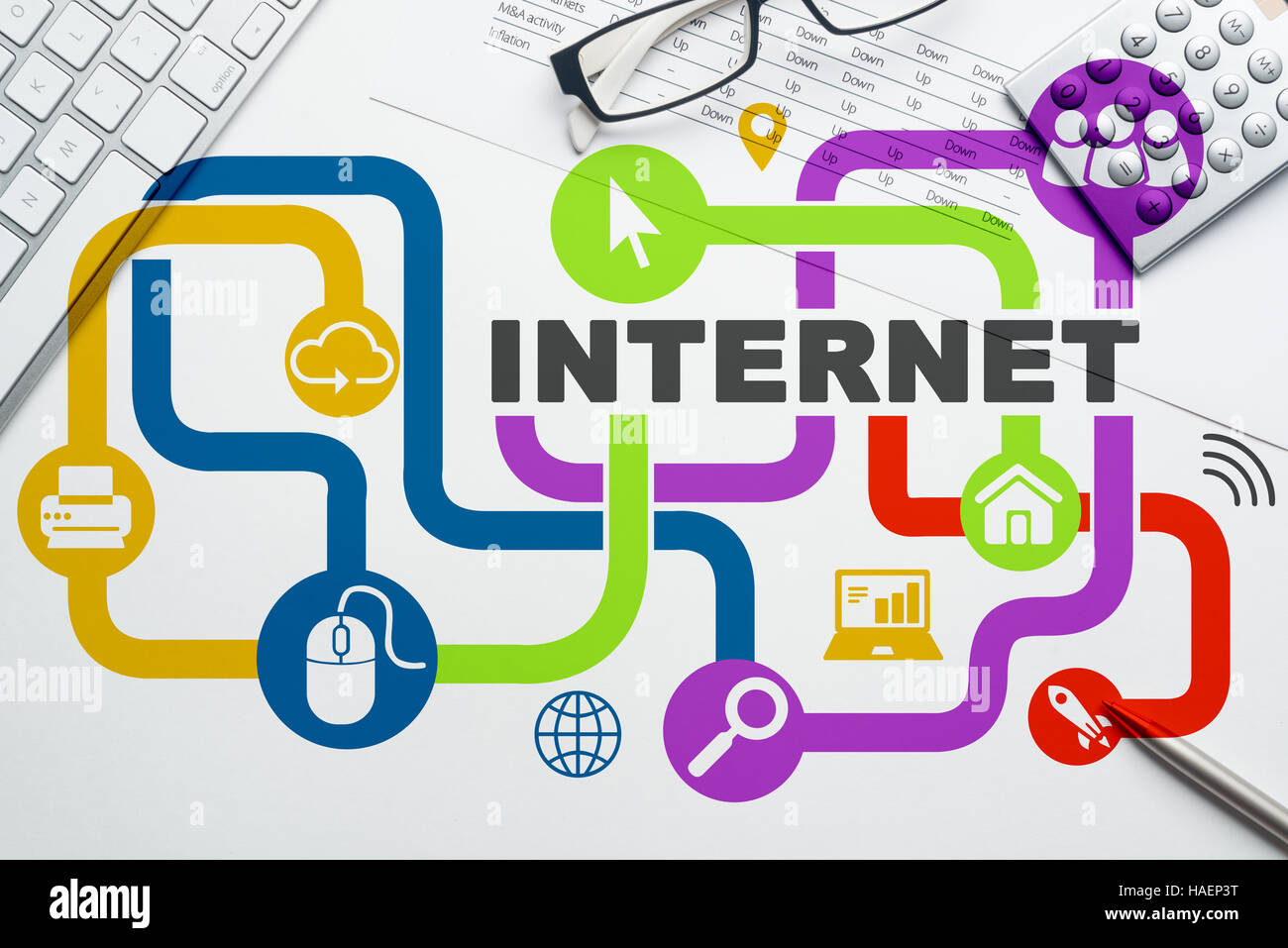 Network media background Stock Photo - Alamy