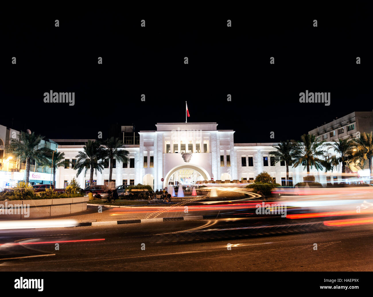 famous bab al bahrain square landmark in central manama old town at ...