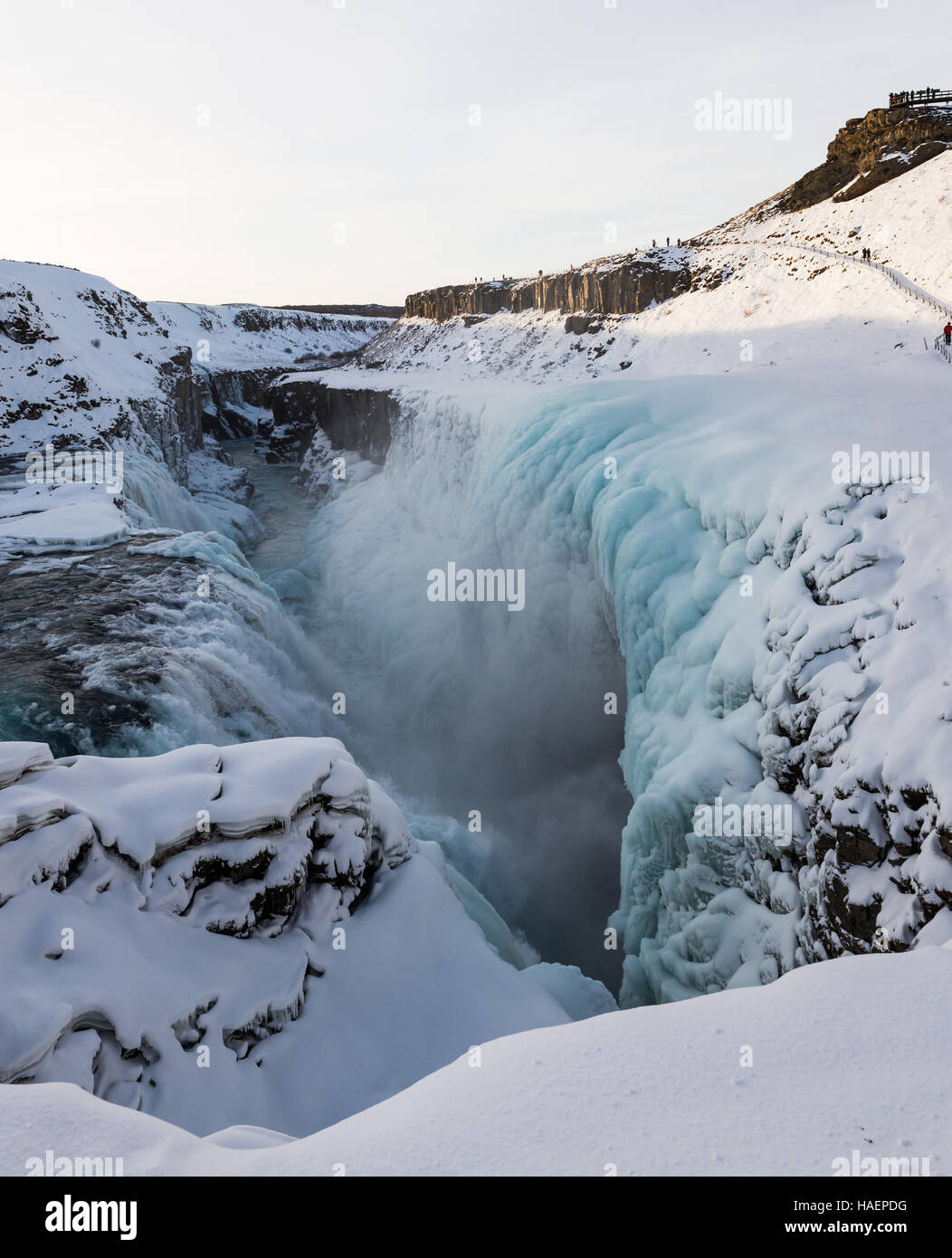 Photo of Gullfoss waterfall during winter Stock Photo - Alamy