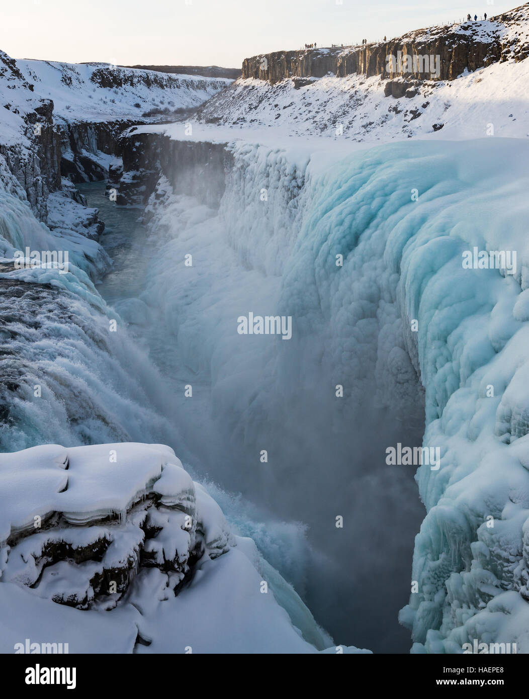 Photo of Gullfoss waterfall during winter Stock Photo - Alamy