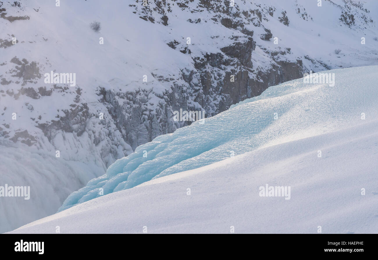 Photo of Gullfoss waterfall during winter Stock Photo - Alamy