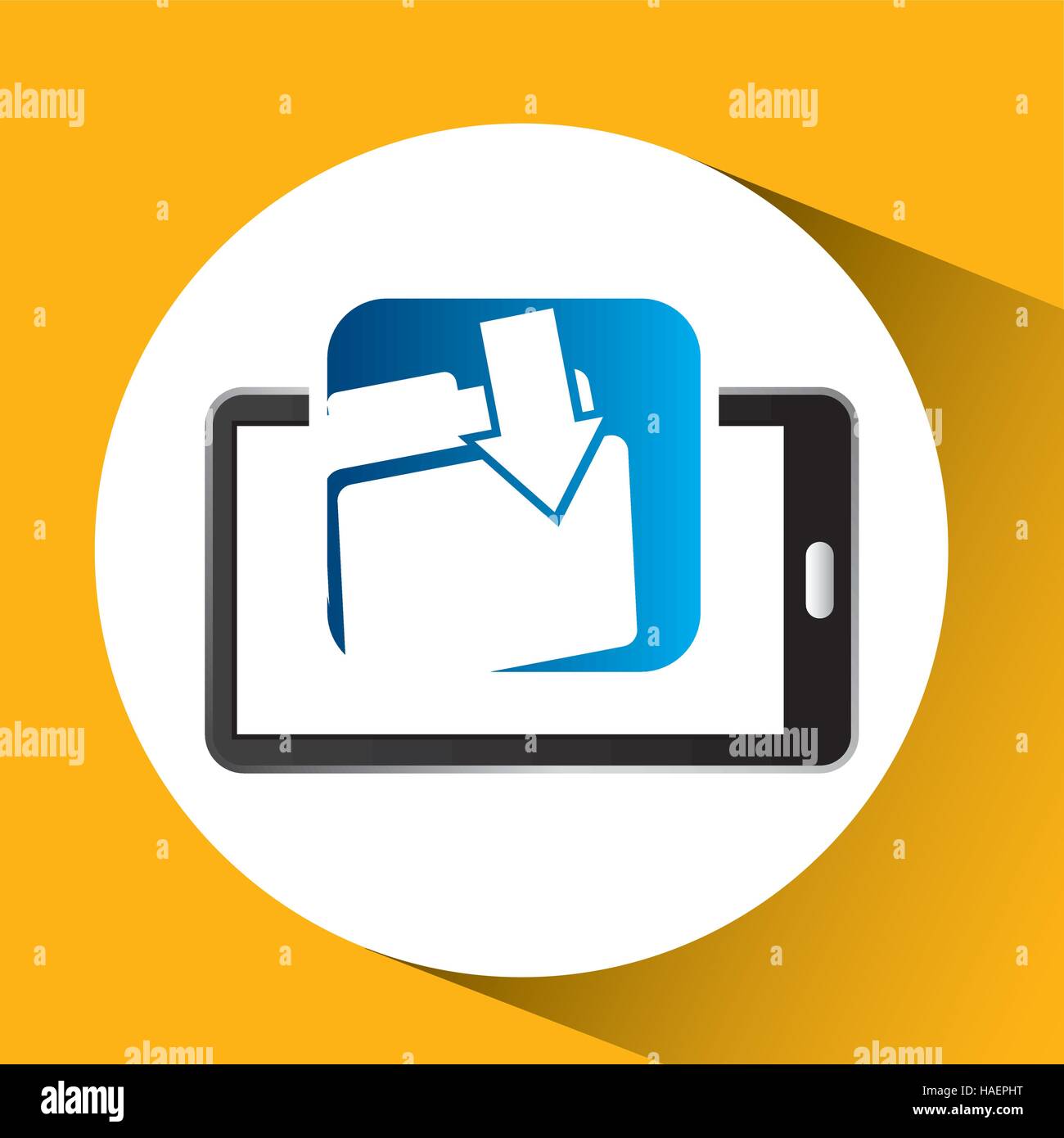 mobile phone icon file folder social media vector illustration eps 10 ...