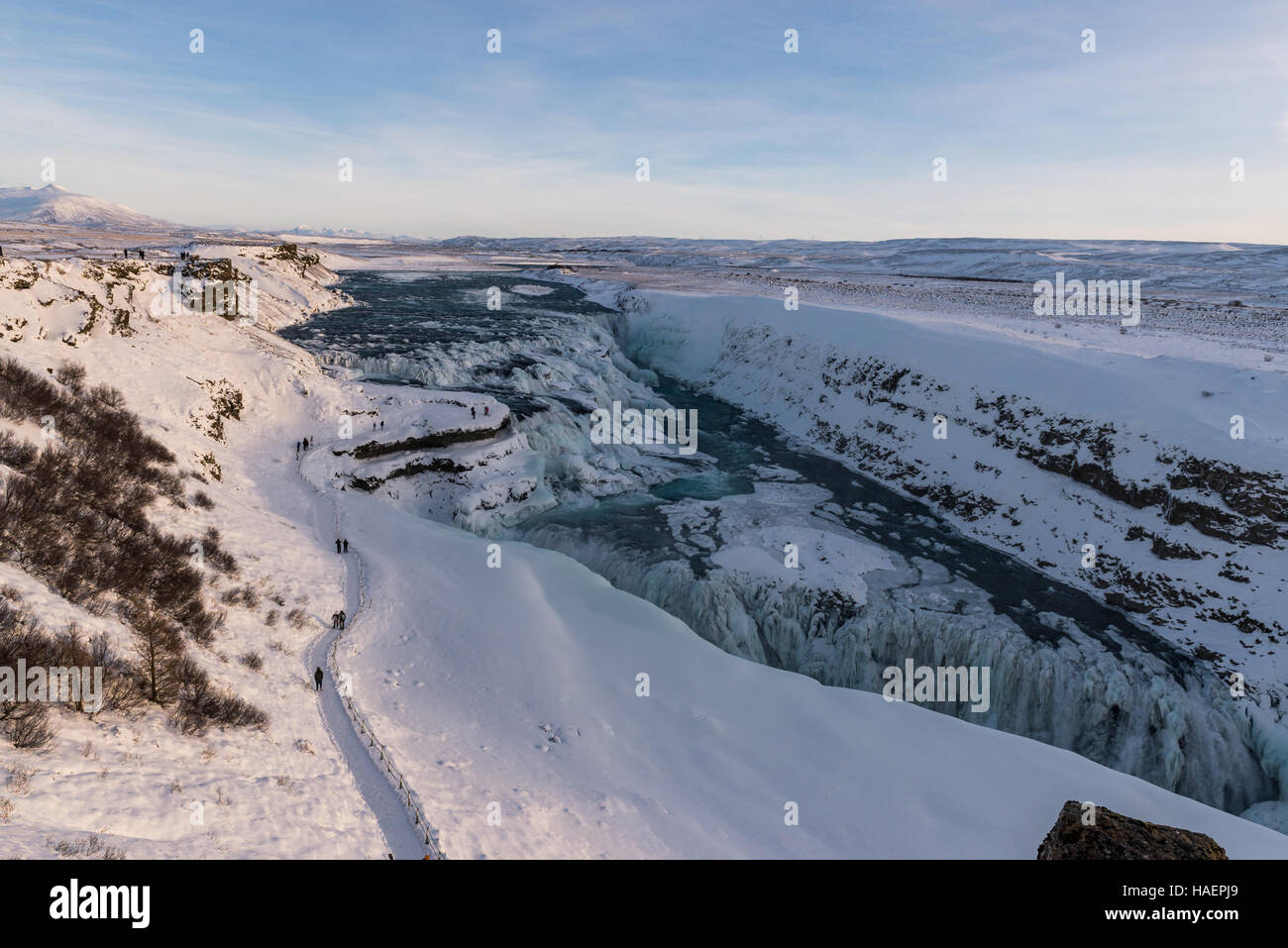 Photo of Gullfoss waterfall during winter Stock Photo - Alamy
