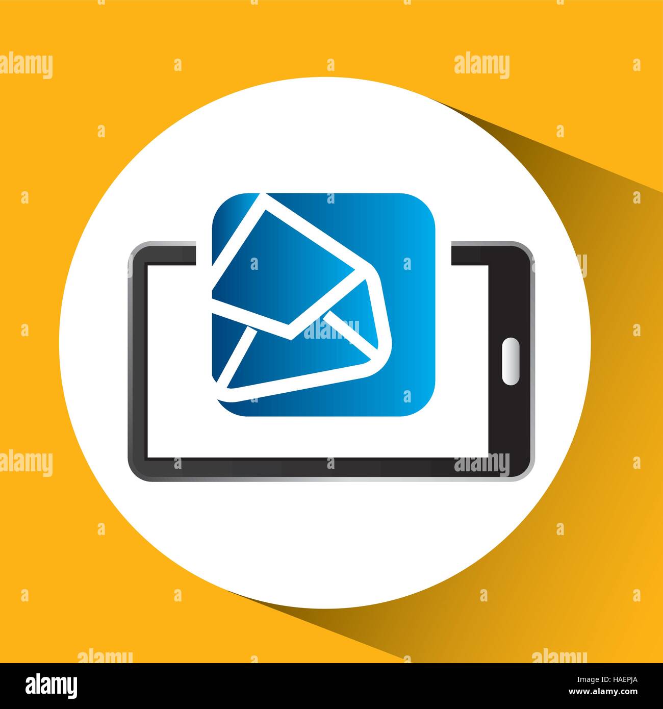 mobile phone icon open envelope social media vector illustration eps 10 ...