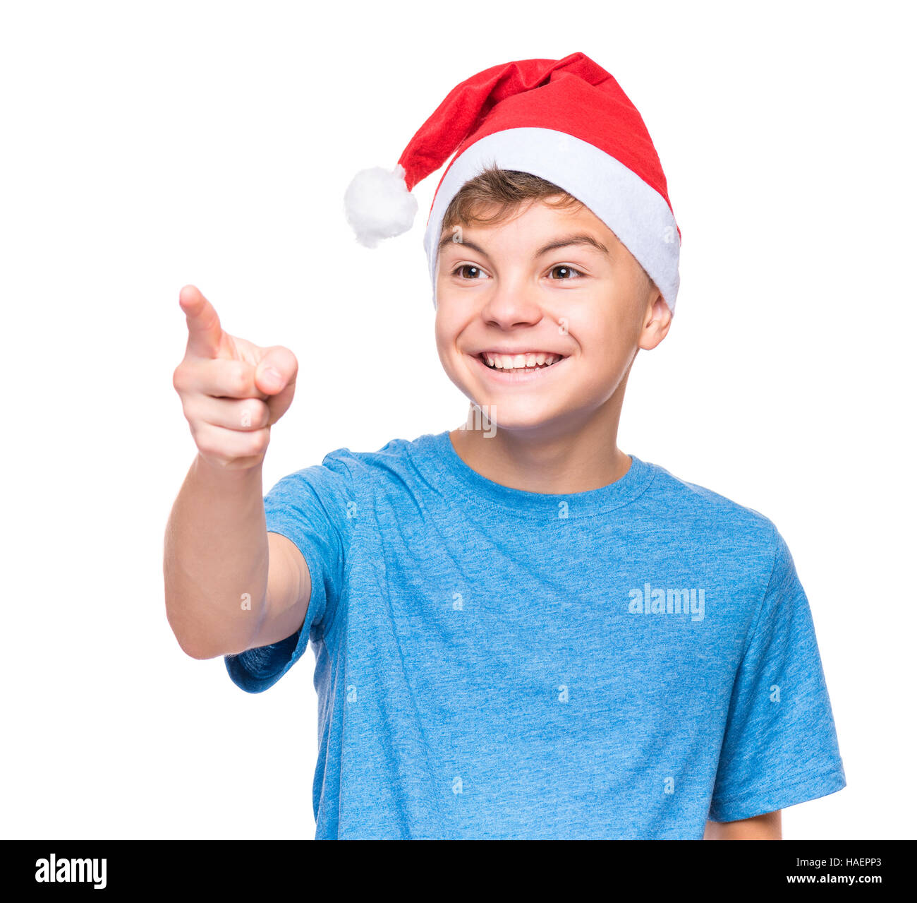 Pointing to santa claus hi-res stock photography and images - Alamy