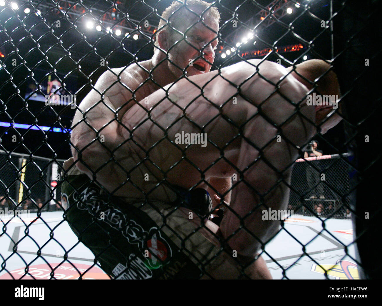Jason Brilz, left, fights Tim Boetsch during UFC 96 at the Nationwide ...