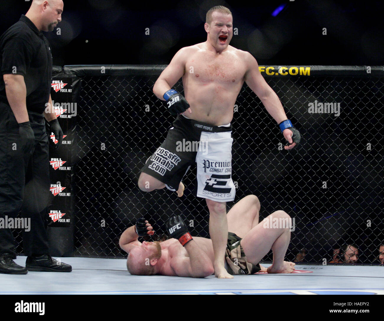Jason Brilz celebrates victory over Tim Boetsch during UFC 96 at the ...