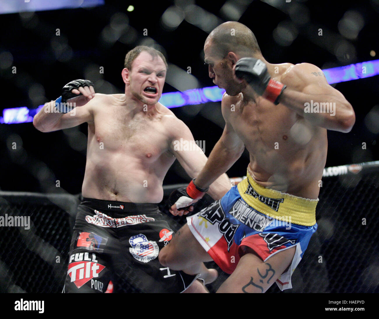 Brandon Vera, right, fights Michael Patt during UFC 96 at the ...