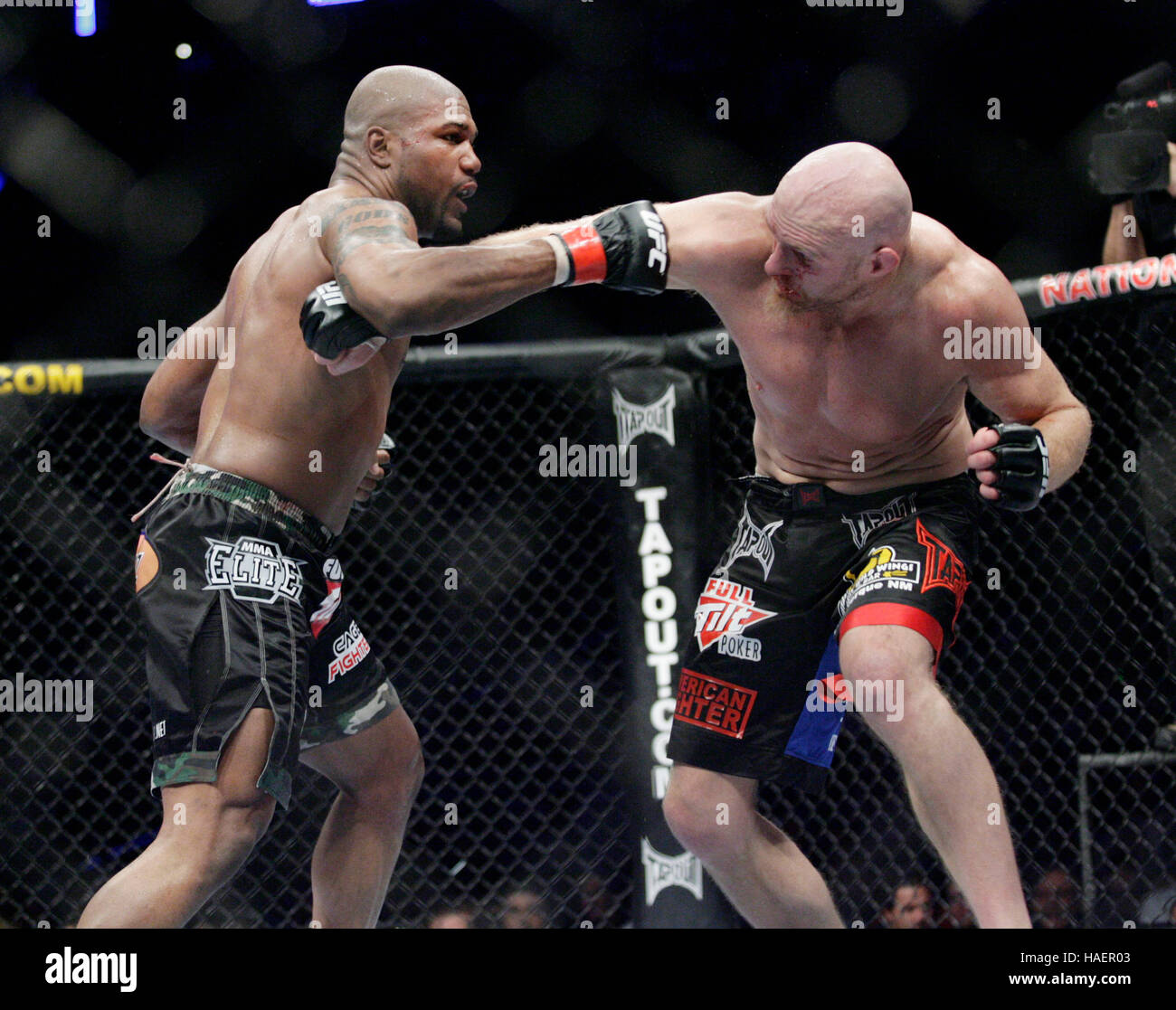 Quinton 'Rampage" Jackson, left, fights Keith Jardine during UFC 96 at ...