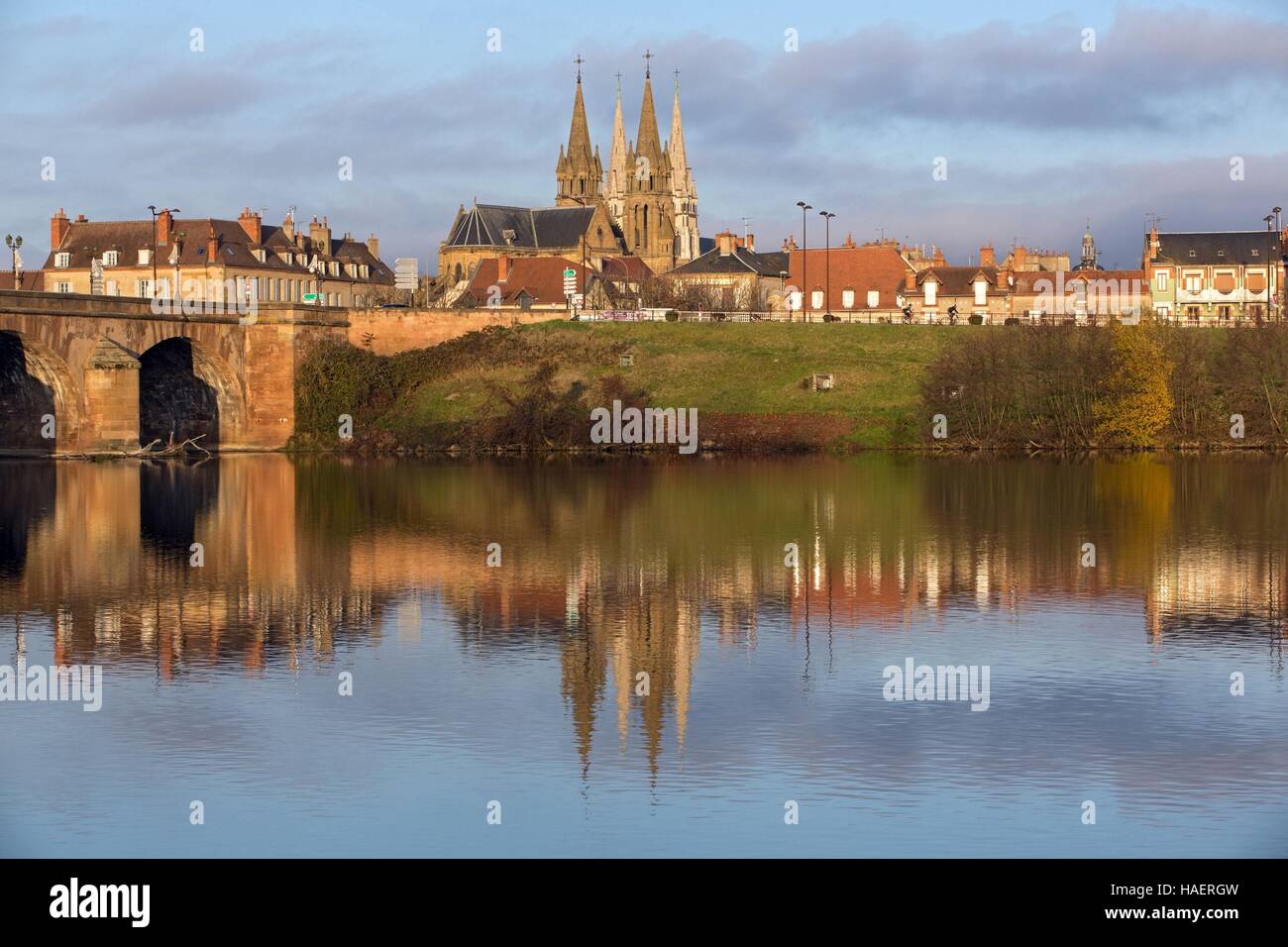 CITY OF MOULINS SUR ALLIER, (03) ALLIER, AUVERGNE, FRANCE Stock Photo ...