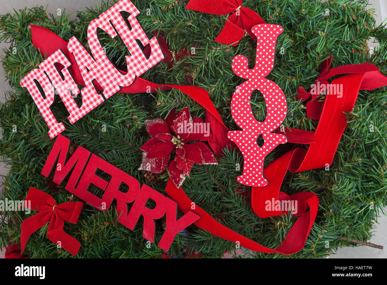 Christmas decorations in a box Stock Photo - Alamy