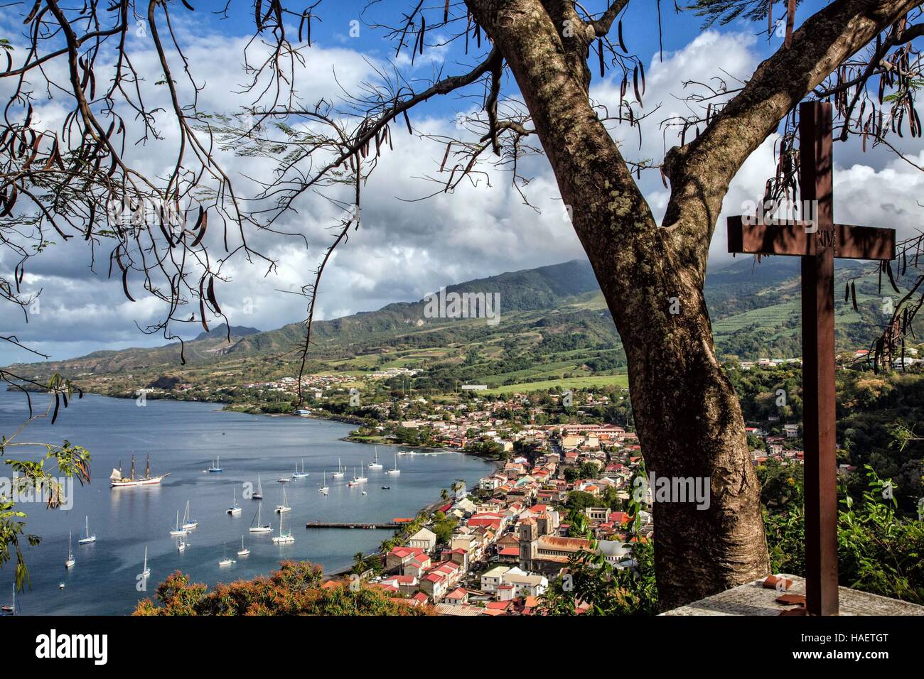ILLUSTRATION OF MARTINIQUE, FRENCH ANTILLES, FRANCE Stock Photo - Alamy