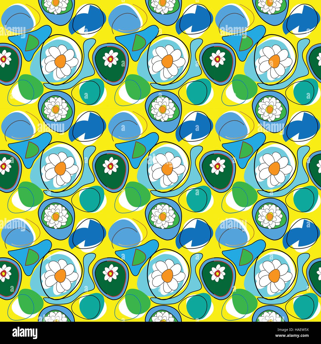 Lake with water lilies Stock Vector Images - Alamy