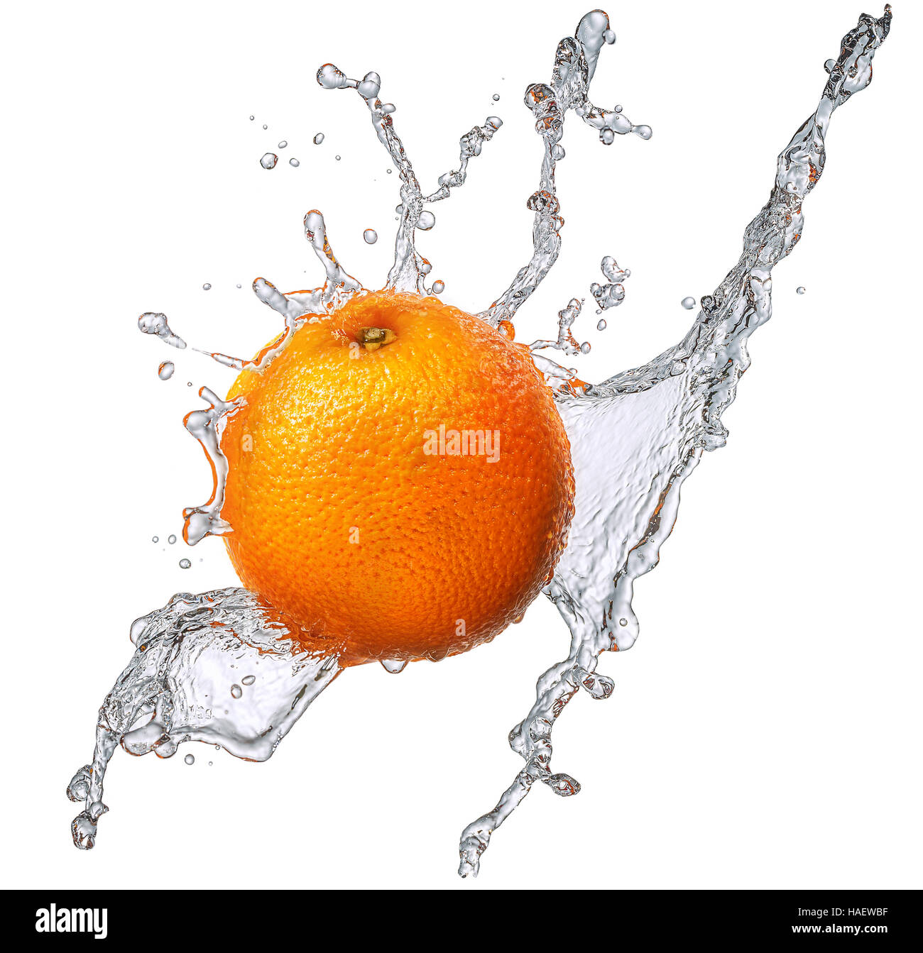 Water splash with orange isolated Stock Photo - Alamy