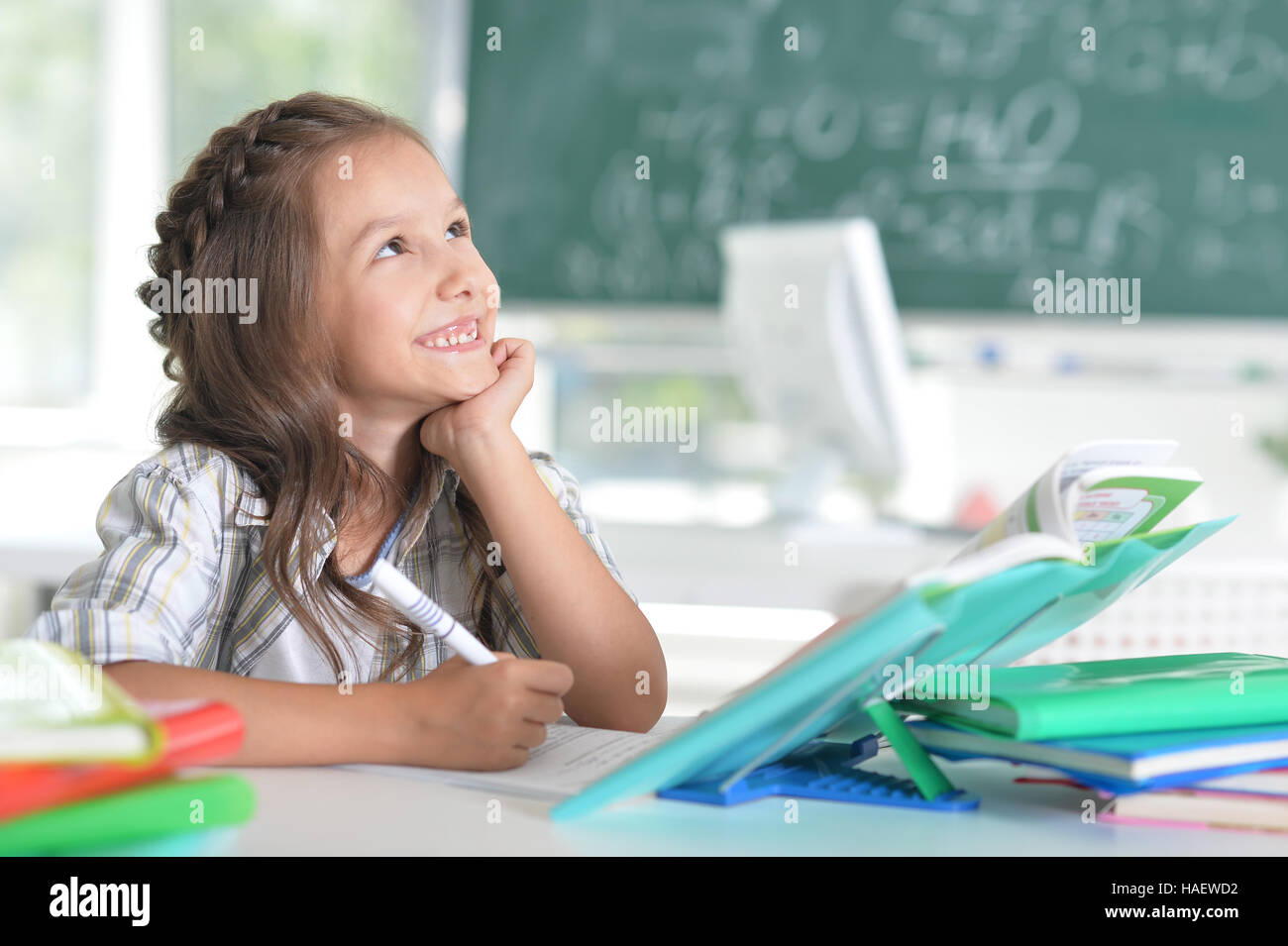 student girl at classroom Stock Photo - Alamy