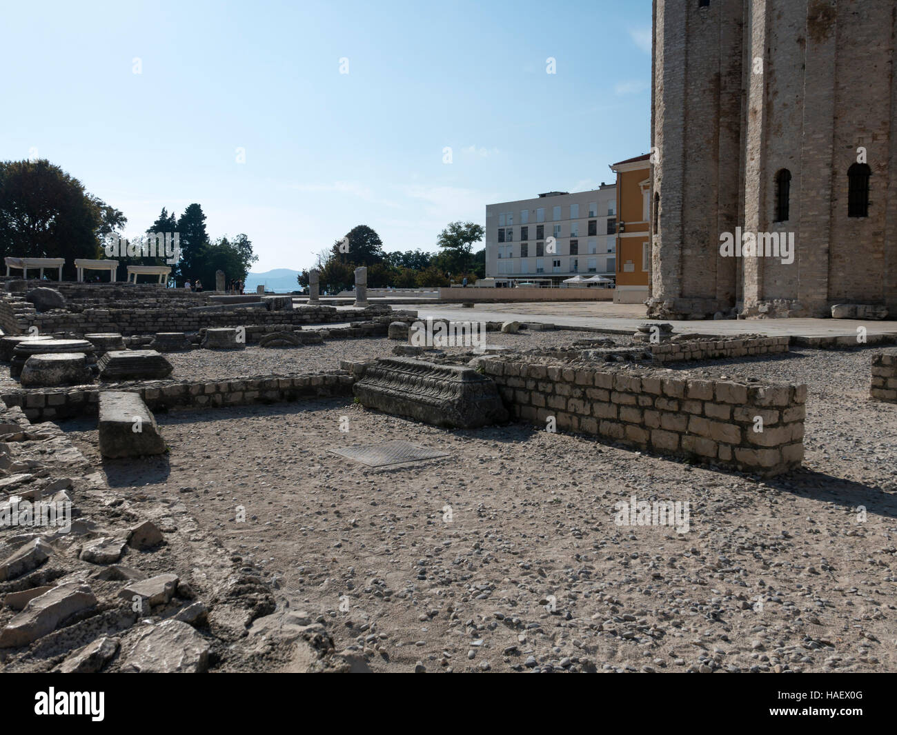 Ruins of The Roman Forum, Zadar, Dalmatian Coast, Republic of Croatia ...